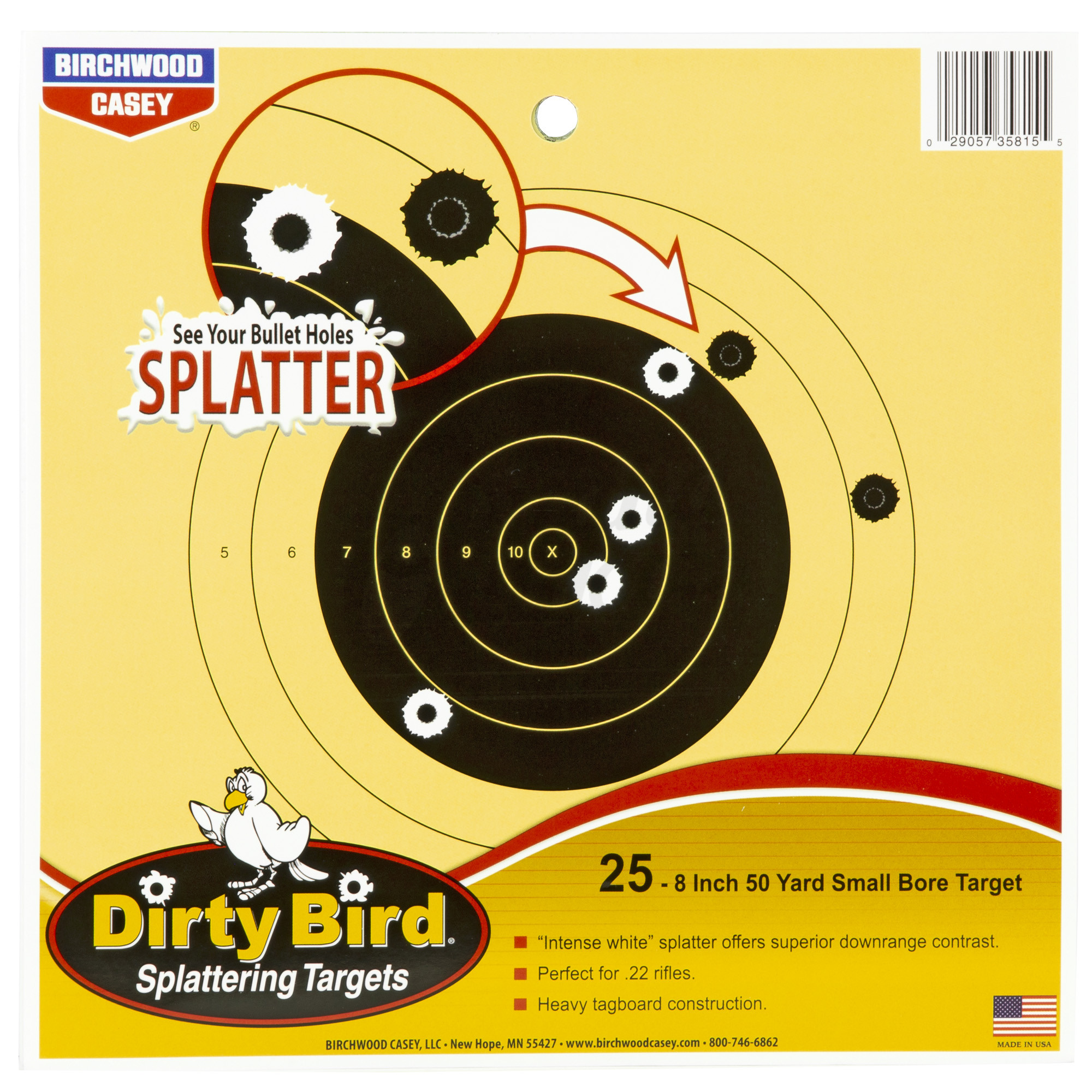 Birchwood Casey Dirty Bird Paper Target Black Small Bore Bullseye ... Birchwood Casey Dirty Bird Paper Target Black Small Bore Bullseye ...
