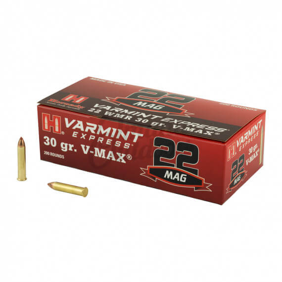 Hornady Varmint Express 22 WMR 30 Grain V-Max 200 Rounds Hornady Varmint Express 22 WMR 30 Grain V-Max 200 Rounds